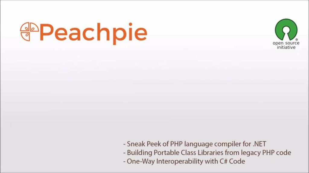 Peachpie, The PHP Compiler and Runtime for .NET - PHP Magazine Network